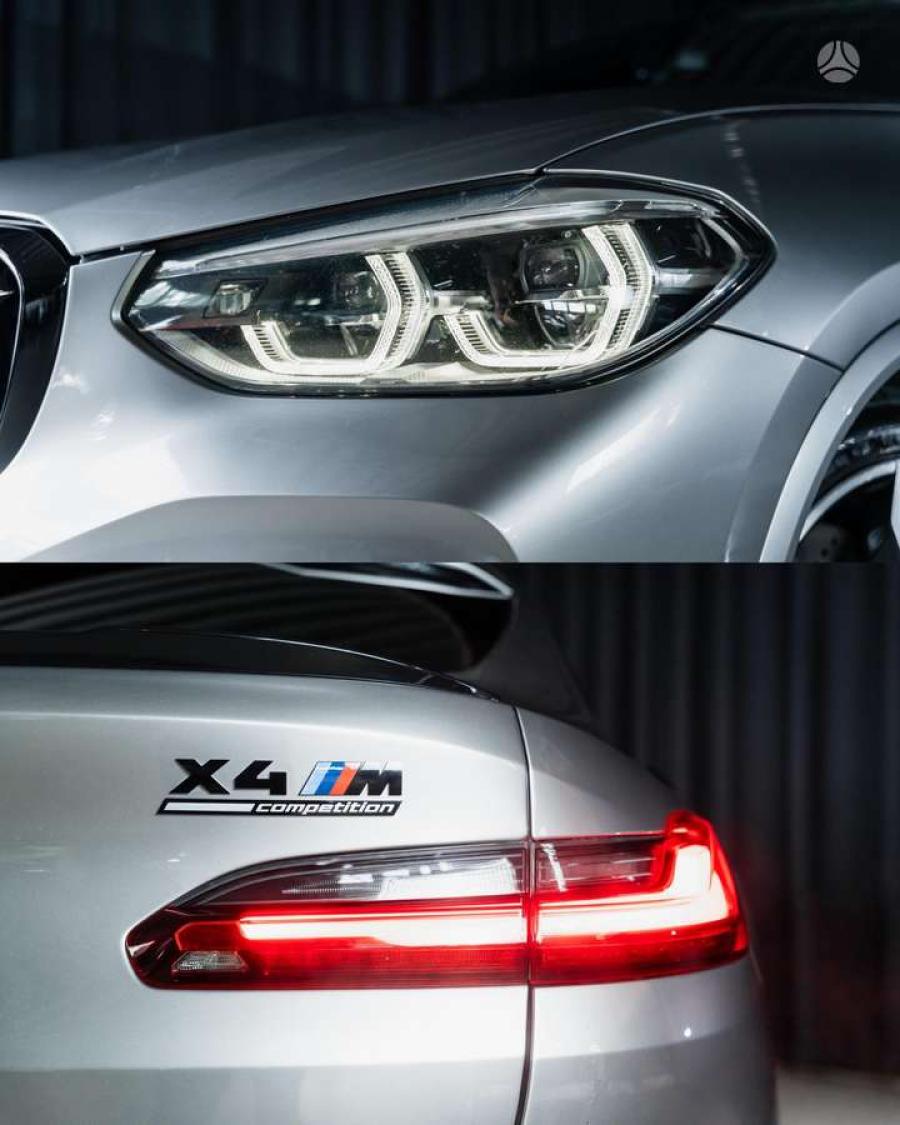 Grey BMW x4-m 2020 in Vilnius, with an engine capacity of 2.99 L and mileage of 87 thousand km for 39999 €, photo 9 on AUTOMOTO.COM.LV