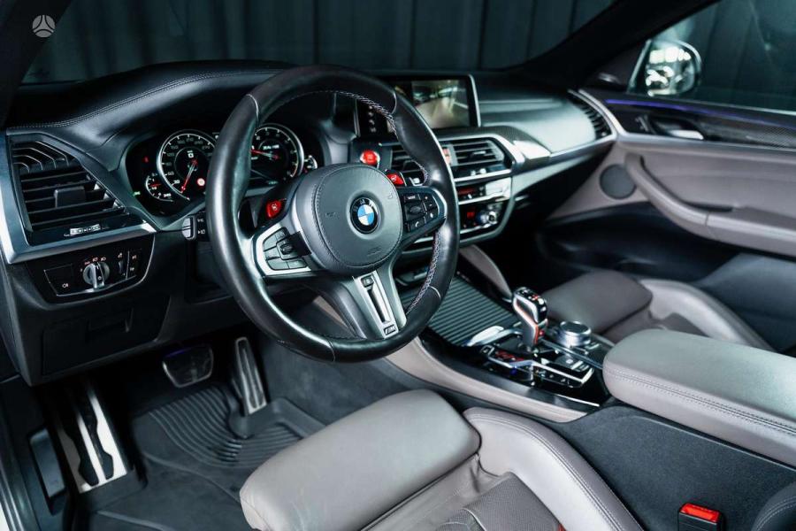 Grey BMW x4-m 2020 in Vilnius, with an engine capacity of 2.99 L and mileage of 87 thousand km for 39999 €, photo 23 on AUTOMOTO.COM.LV