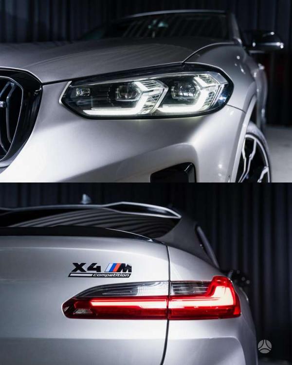 Pelēks BMW x4-m 2020 Viļņa, ar dzinēja tilpumu 2.99 L un nobraukumu 84 tūkst. km par 44999 €, foto 9 vietnē AUTOMOTO.COM.LV