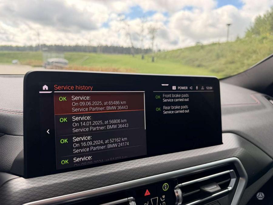 Grey BMW x4-m 2021 in Vilnius, with an engine capacity of 2.99 L and mileage of 82 thousand km for 42000 €, photo 43 on AUTOMOTO.COM.LV