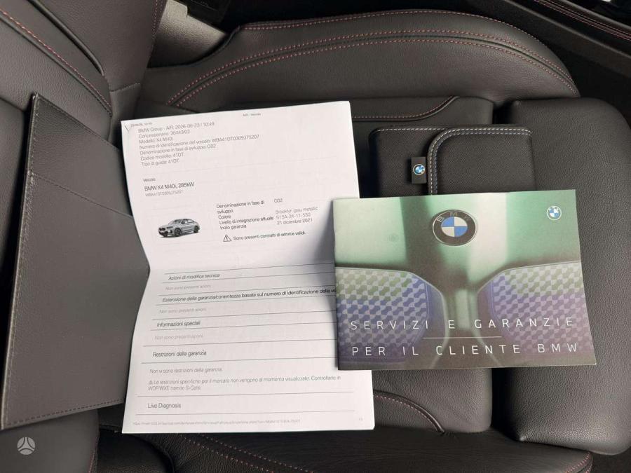 Grey BMW x4-m 2021 in Vilnius, with an engine capacity of 2.99 L and mileage of 82 thousand km for 42000 €, photo 44 on AUTOMOTO.COM.LV