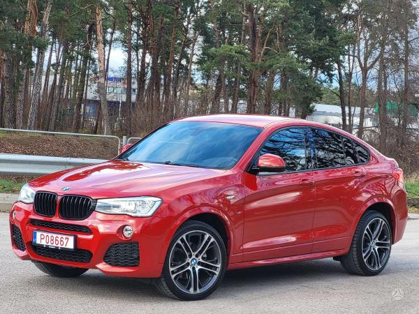 Red BMW X4 2014 in Vilnius, with an engine capacity of 2.99 L and mileage of 279 thousand km for 16950 €, photo 4 on AUTOMOTO.COM.LV