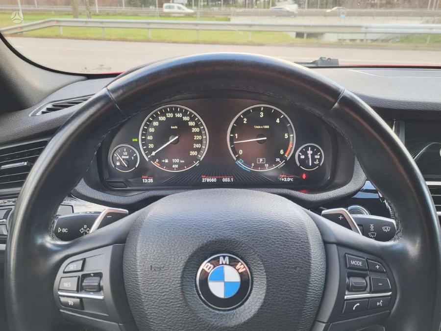 Red BMW X4 2014 in Vilnius, with an engine capacity of 2.99 L and mileage of 279 thousand km for 16950 €, photo 31 on AUTOMOTO.COM.LV