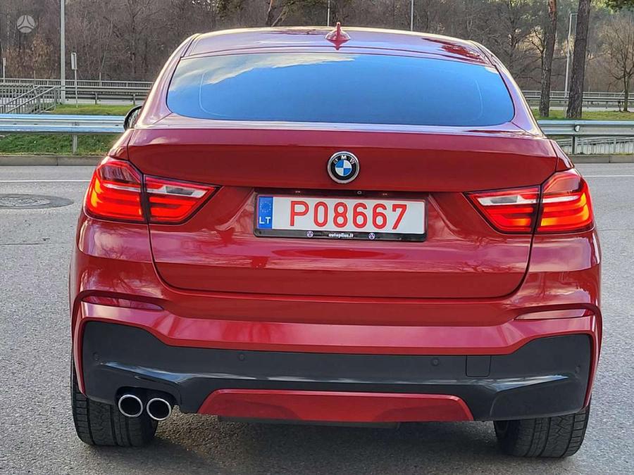Red BMW X4 2014 in Vilnius, with an engine capacity of 2.99 L and mileage of 279 thousand km for 17950 €, photo 13 on AUTOMOTO.COM.LV