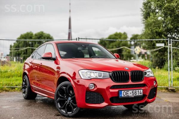 Красный БМВ Х4 2014 в Рига, объемом двигателя 3.00 л и пробегом 155 тыс. км за 24500 €, фото 2 на AUTOMOTO.COM.LV