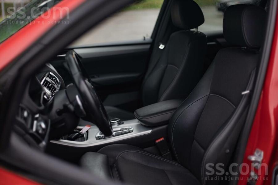 Red BMW X4 2014 in Riga, with an engine capacity of 3.00 L and mileage of 155 thousand km for 24500 €, photo 13 on AUTOMOTO.COM.LV