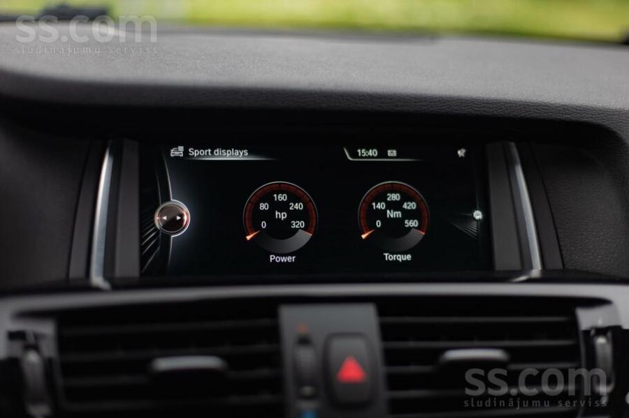 Red BMW X4 2014 in Riga, with an engine capacity of 3.00 L and mileage of 155 thousand km for 24500 €, photo 26 on AUTOMOTO.COM.LV