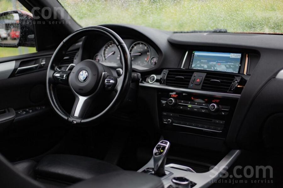 Red BMW X4 2014 in Riga, with an engine capacity of 3.00 L and mileage of 155 thousand km for 24500 €, photo 30 on AUTOMOTO.COM.LV