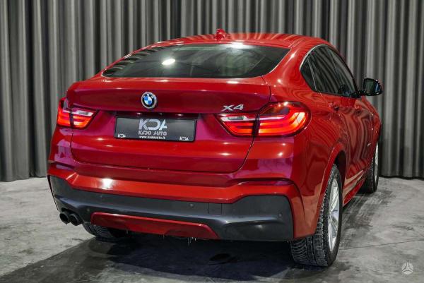 Red BMW X4 2015 in Marijampole, with an engine capacity of 2.99 L and mileage of 275 thousand km for 16950 €, photo 11 on AUTOMOTO.COM.LV