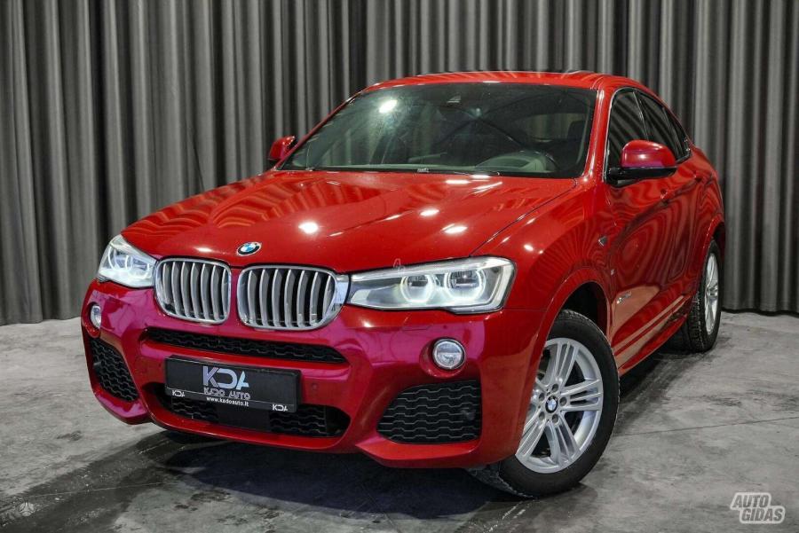 Red BMW X4 2015 in Marijampole, with an engine capacity of 3.00 L and mileage of 275 thousand km for 16950 €, photo 5 on AUTOMOTO.COM.LV