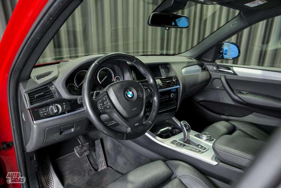 Red BMW X4 2015 in Marijampole, with an engine capacity of 3.00 L and mileage of 275 thousand km for 16250 €, photo 20 on AUTOMOTO.COM.LV