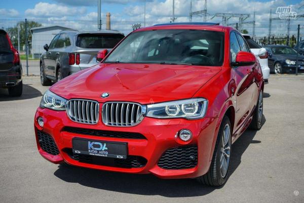 Red BMW X4 2015 in Marijampole, with an engine capacity of 3.00 L and mileage of 275 thousand km for 15950 €, photo 4 on AUTOMOTO.COM.LV