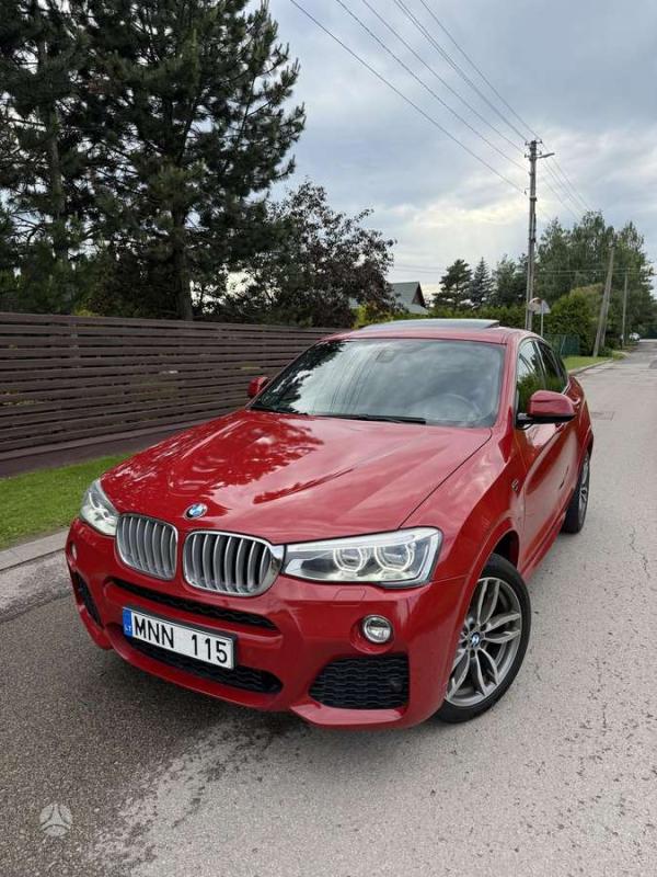 Red BMW X4 2015 in Kaunas, with an engine capacity of 2.99 L and mileage of 265 thousand km for 16999 €, photo 1 on AUTOMOTO.COM.LV