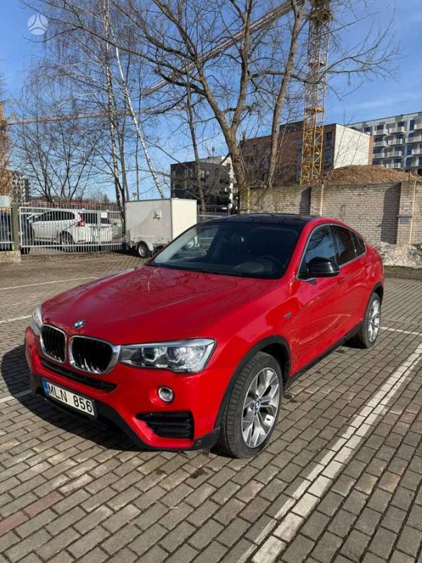 Red BMW X4 2017 in Vilnius, with an engine capacity of 2.00 L and mileage of 220 thousand km for 16900 €, photo 2 on AUTOMOTO.COM.LV