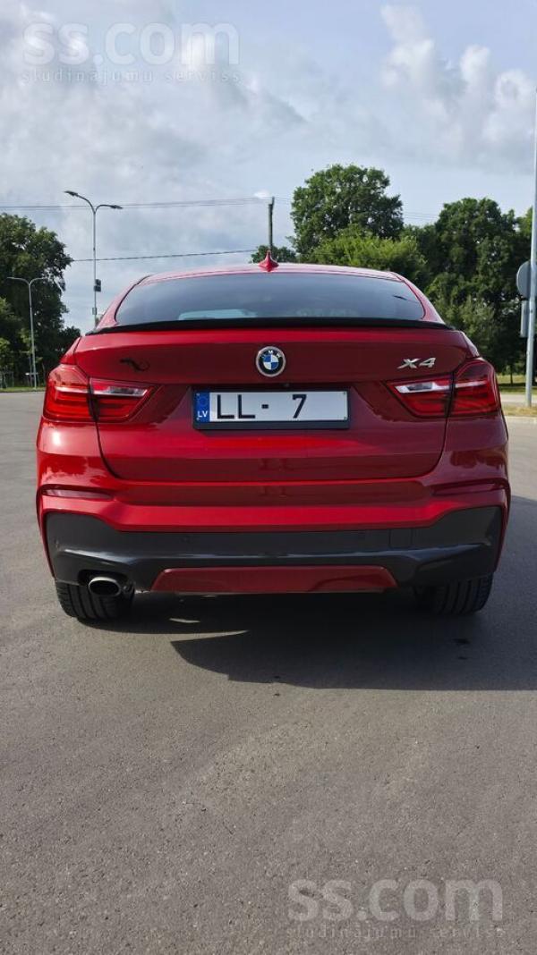 Red BMW X4 2017 in Riga, with an engine capacity of 2.00 L and mileage of 65 thousand km for 29600 €, photo 3 on AUTOMOTO.COM.LV
