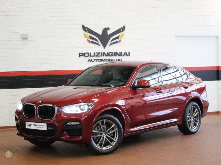 Sarkans BMW X4 2019 Kauņa, ar dzinēja tilpumu 2.00 L un nobraukumu 103 tūkst. km par 32700 €, foto 1 vietnē AUTOMOTO.COM.LV