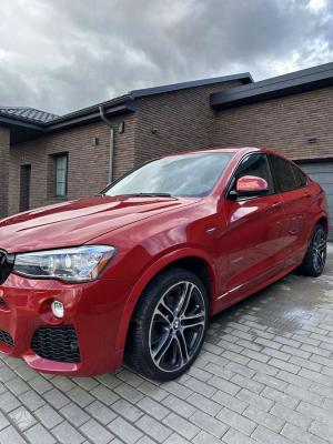 Red BMW X4 2017 in Vilnius, with an engine capacity of 2.00 L and mileage of 123 thousand km for 19300 €, photo 5 on AUTOMOTO.COM.LV