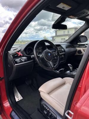 Red BMW X4 2017 in Vilnius, with an engine capacity of 2.00 L and mileage of 123 thousand km for 19300 €, photo 13 on AUTOMOTO.COM.LV