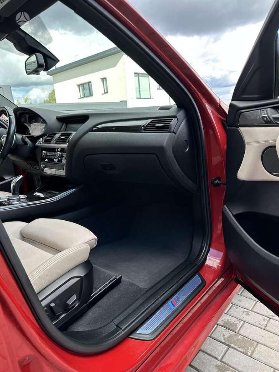 Red BMW X4 2017 in Vilnius, with an engine capacity of 2.00 L and mileage of 123 thousand km for 19300 €, photo 17 on AUTOMOTO.COM.LV