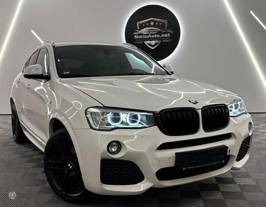 White BMW X4 2014 in Marijampole, with an engine capacity of 2.99 L and mileage of 219 thousand km for 16850 €, photo 1 on AUTOMOTO.COM.LV