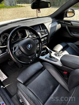 White BMW X4 2014 in Riga, with an engine capacity of 3.00 L and mileage of 270 thousand km for 16500 €, photo 9 on AUTOMOTO.COM.LV