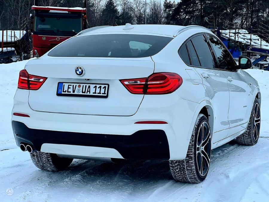 White BMW X4 2015 in Utena, with an engine capacity of 2.99 L and mileage of 190 thousand km for 19400 €, photo 22 on AUTOMOTO.COM.LV