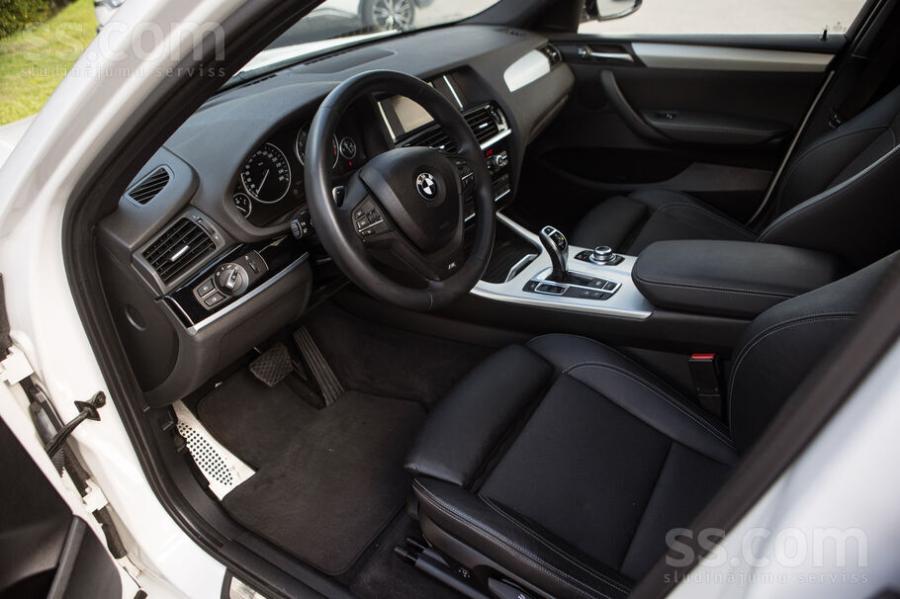 White BMW X4 2015 in Riga, with an engine capacity of 2.00 L and mileage of 207 thousand km for 17800 €, photo 13 on AUTOMOTO.COM.LV