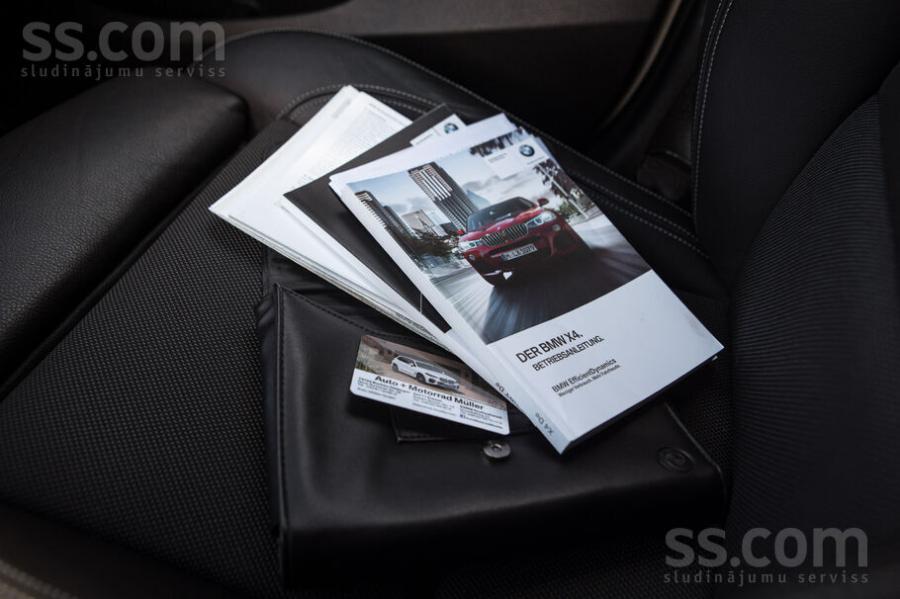 White BMW X4 2015 in Riga, with an engine capacity of 2.00 L and mileage of 207 thousand km for 17800 €, photo 31 on AUTOMOTO.COM.LV