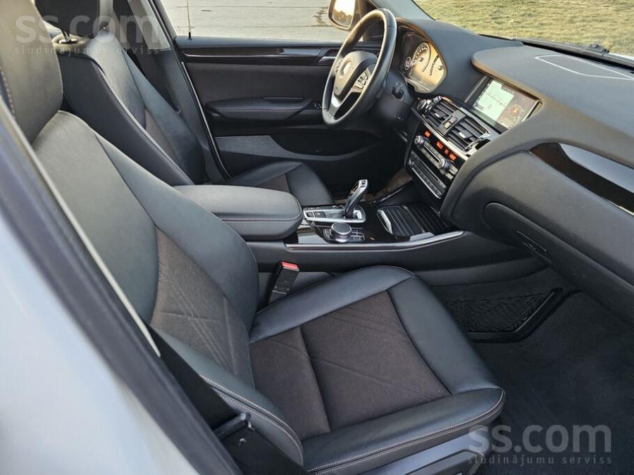White BMW X4 2016 in Riga, with an engine capacity of 2.00 L and mileage of 180 thousand km for 16990 €, photo 14 on AUTOMOTO.COM.LV