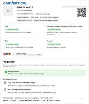 Белый БМВ Х4 2016 в Пренай, объемом двигателя 2.00 л и пробегом 243 тыс. км за 15900 €, фото 52 на AUTOMOTO.COM.LV