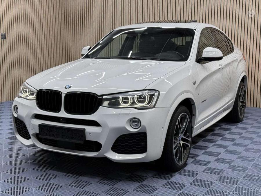 White BMW X4 2016 in Marijampole, with an engine capacity of 2.99 L and mileage of 303 thousand km for 18350 €, photo 6 on AUTOMOTO.COM.LV