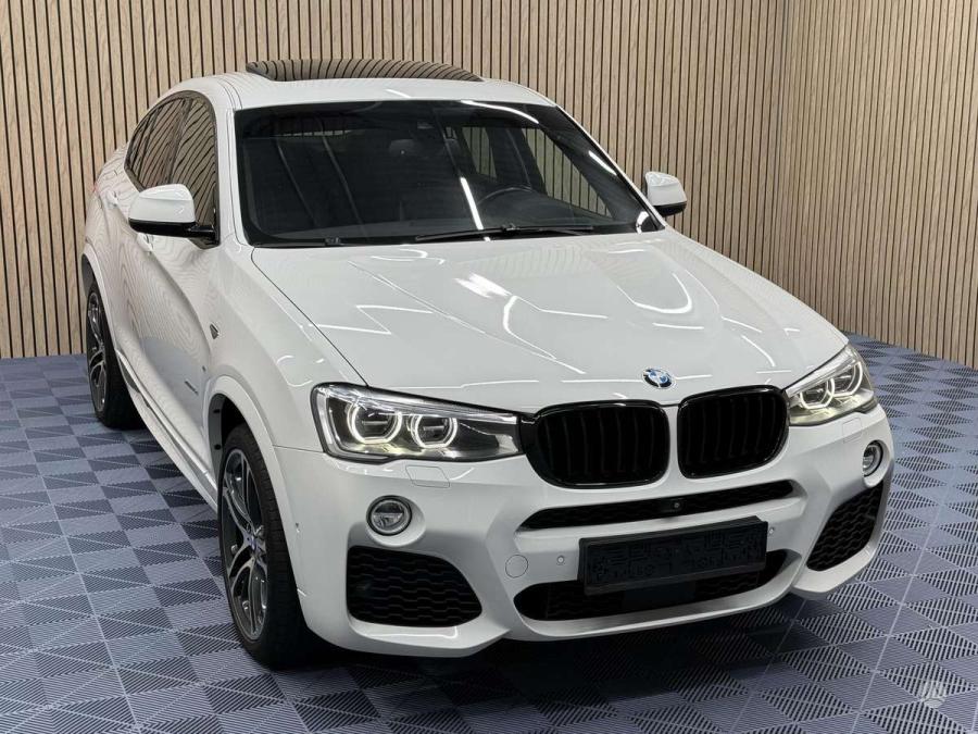 White BMW X4 2016 in Marijampole, with an engine capacity of 2.99 L and mileage of 303 thousand km for 18350 €, photo 10 on AUTOMOTO.COM.LV