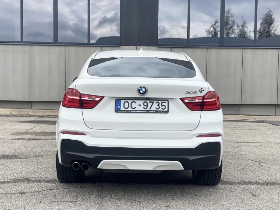 White BMW X4 2017 in Riga, with an engine capacity of 3.00 L and mileage of 282 thousand km for 20990 €, photo 6 on AUTOMOTO.COM.LV