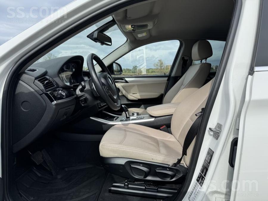 White BMW X4 2017 in Riga, with an engine capacity of 2.00 L and mileage of 120 thousand km for 21900 €, photo 10 on AUTOMOTO.COM.LV