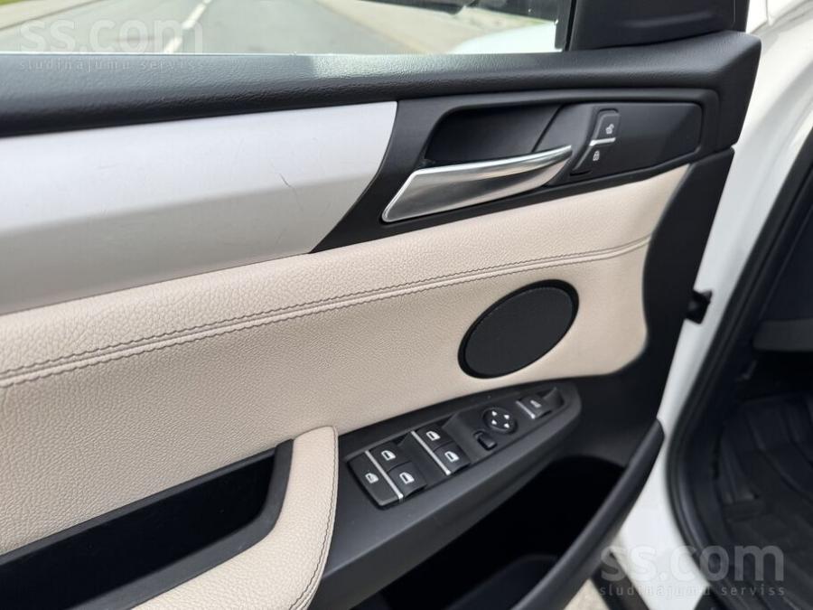 White BMW X4 2017 in Riga, with an engine capacity of 2.00 L and mileage of 120 thousand km for 21900 €, photo 11 on AUTOMOTO.COM.LV