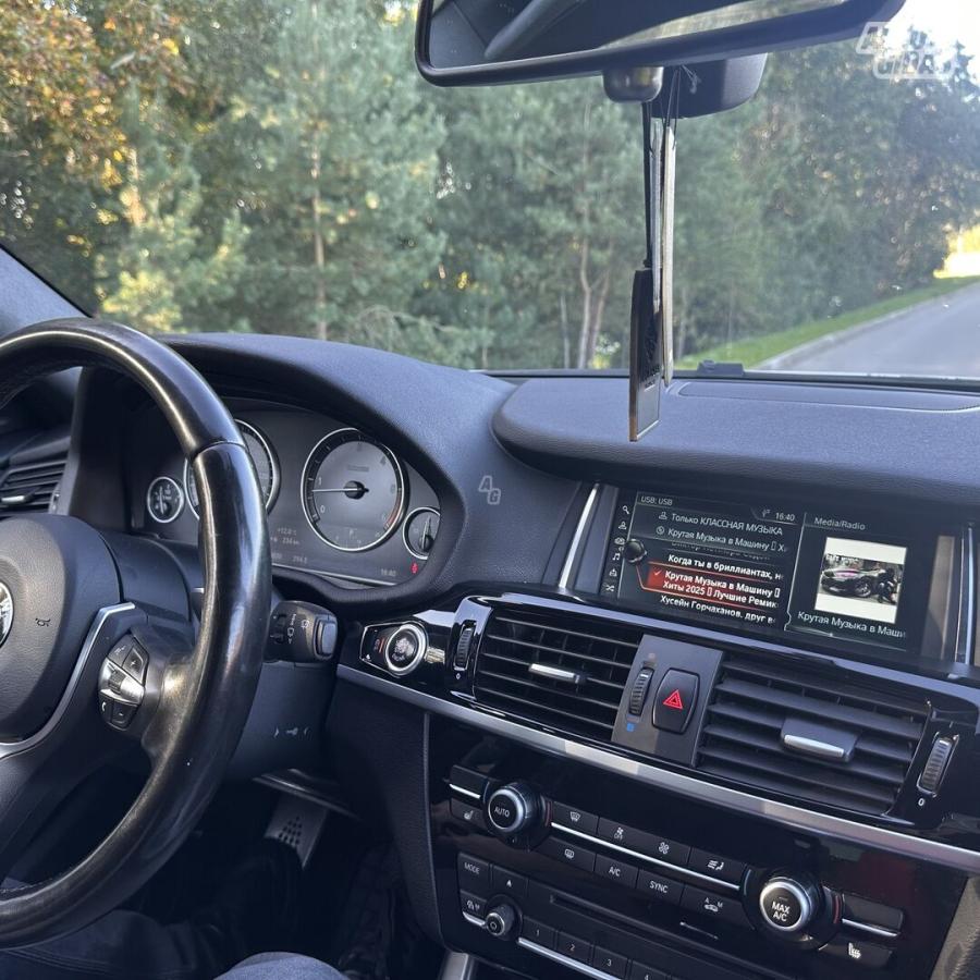 White BMW X4 2017 in Jonava, with an engine capacity of 3.00 L and mileage of 268 thousand km for 14500 €, photo 13 on AUTOMOTO.COM.LV