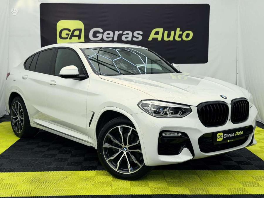 White BMW X4 2021 in Vilnius, with an engine capacity of 2.00 L and mileage of 58 thousand km for 36800 €, photo 4 on AUTOMOTO.COM.LV