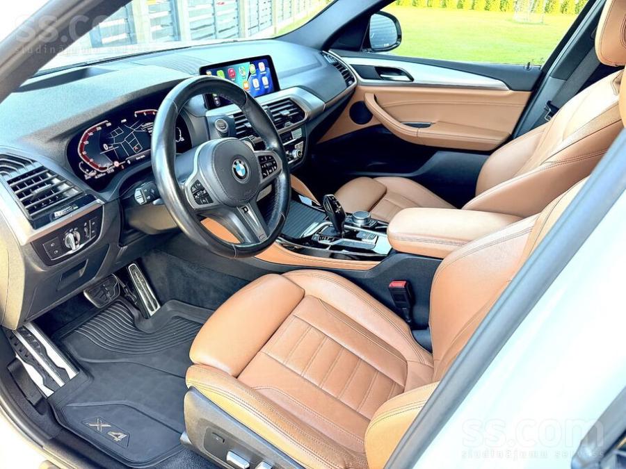 White BMW X4 2021 in Riga, with an engine capacity of 3.00 L and mileage of 80 thousand km for 35300 €, photo 5 on AUTOMOTO.COM.LV