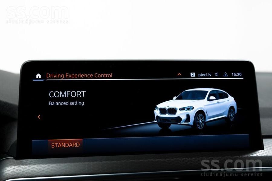 White BMW X4 2023 in Riga, with an engine capacity of 2.00 L and mileage of 51 thousand km for 48500 €, photo 19 on AUTOMOTO.COM.LV