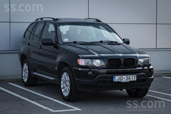 Black BMW X5 2002 in Riga, with an engine capacity of 3.00 L and mileage of 0 thousand km for 3950 €, photo 3 on AUTOMOTO.COM.LV