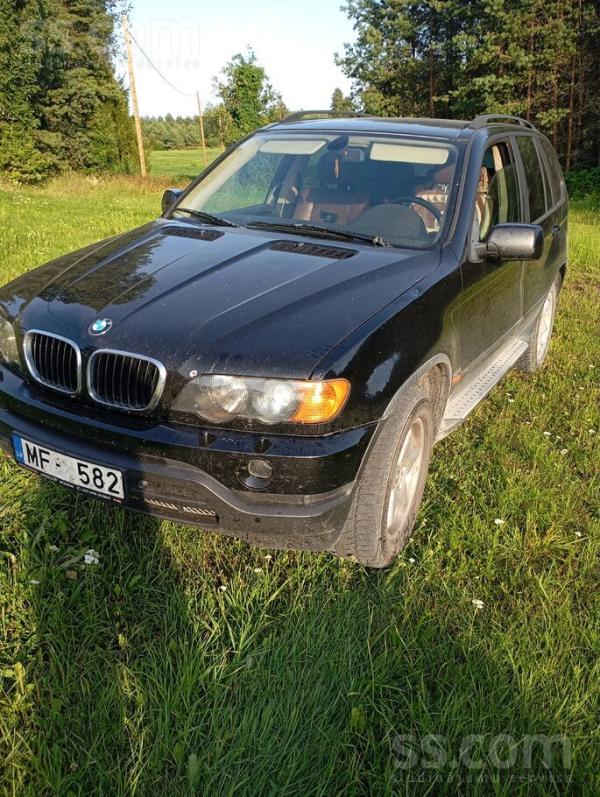 Черный БМВ Х5 2002 в Резекне, объемом двигателя 3.00 л и пробегом 348 тыс. км за 3100 €, фото 1 на AUTOMOTO.COM.LV