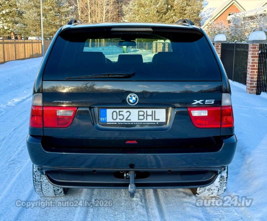 Black BMW X5 2003 in Tallinn, with an engine capacity of 3.00 L and mileage of 275 thousand km for 5799 €, photo 6 on AUTOMOTO.COM.LV