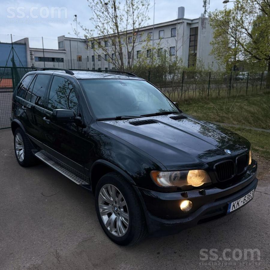Черный БМВ Х5 2003 в Елгава, объемом двигателя 3.00 л и пробегом 338 тыс. км за 4500 €, фото 1 на AUTOMOTO.COM.LV