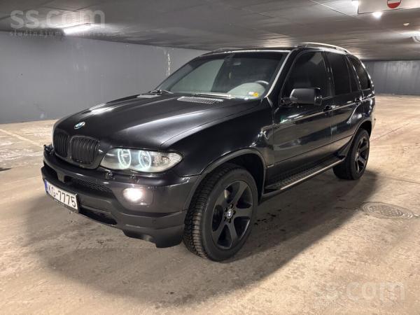 Black BMW X5 2003 in Riga, with an engine capacity of 3.00 L and mileage of 0 thousand km for 4399 €, photo 4 on AUTOMOTO.COM.LV