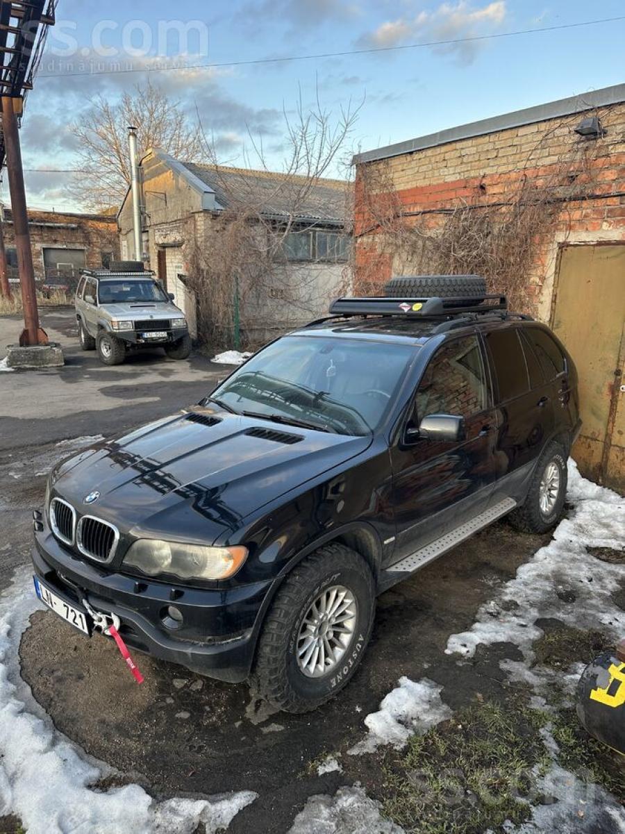 Black BMW X5 2003 in Riga, with an engine capacity of 3.00 L and mileage of 434 thousand km for 3700 €, photo 8 on AUTOMOTO.COM.LV