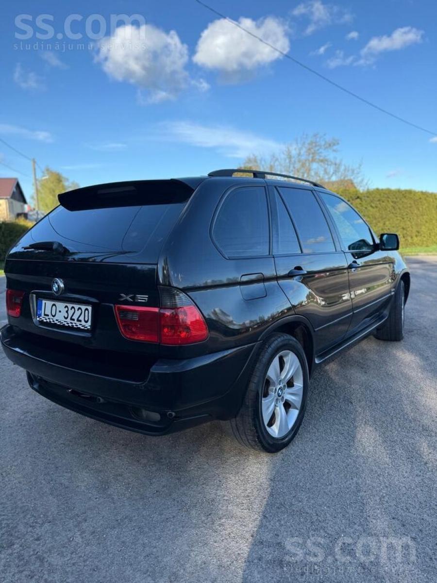 Black BMW X5 2003 in Riga, with an engine capacity of 3.00 L and mileage of 360 thousand km for 3100 €, photo 6 on AUTOMOTO.COM.LV