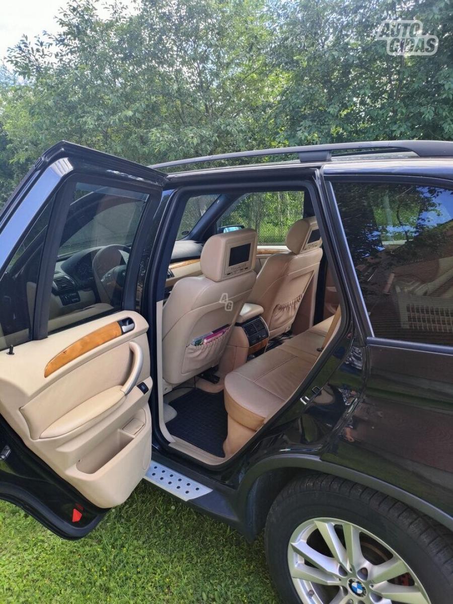 Black BMW X5 2003 in Kaunas, with an engine capacity of 3.00 L and mileage of 338 thousand km for 3700 €, photo 7 on AUTOMOTO.COM.LV