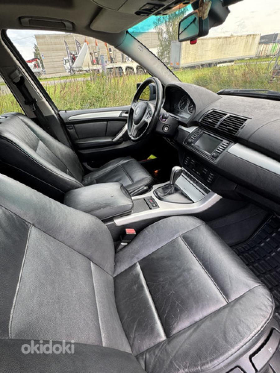 Black BMW X5 2003 in Tallinn, with an engine capacity of 3.00 L and mileage of 0 thousand km for 4150 €, photo 8 on AUTOMOTO.COM.LV
