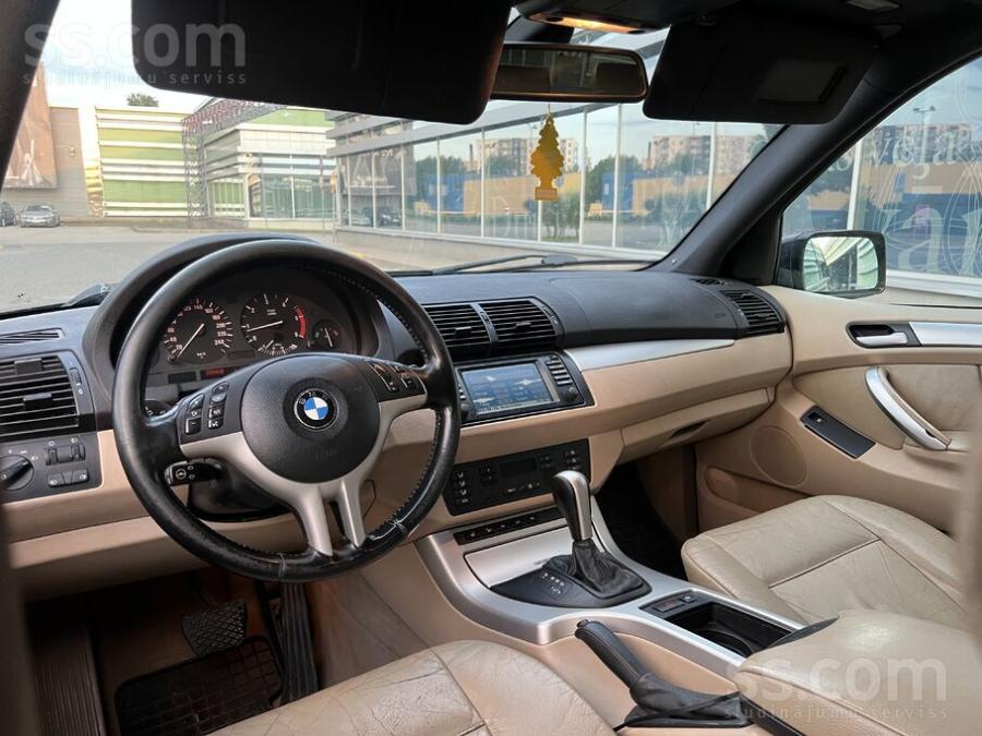 Black BMW X5 2003 in Riga, with an engine capacity of 3.00 L and mileage of 380 thousand km for 2900 €, photo 8 on AUTOMOTO.COM.LV
