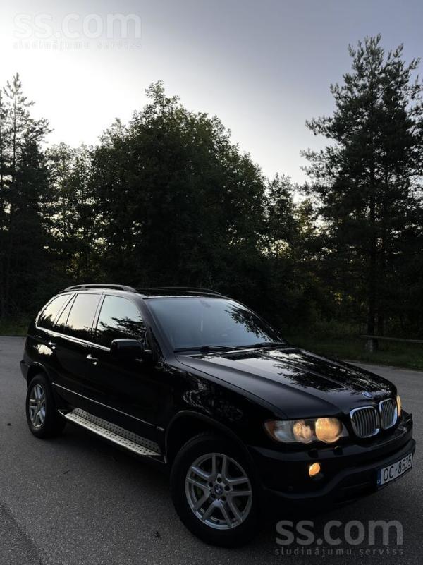 Black BMW X5 2003 in Kraslava, with an engine capacity of 3.00 L and mileage of 462 thousand km for 3900 €, photo 1 on AUTOMOTO.COM.LV